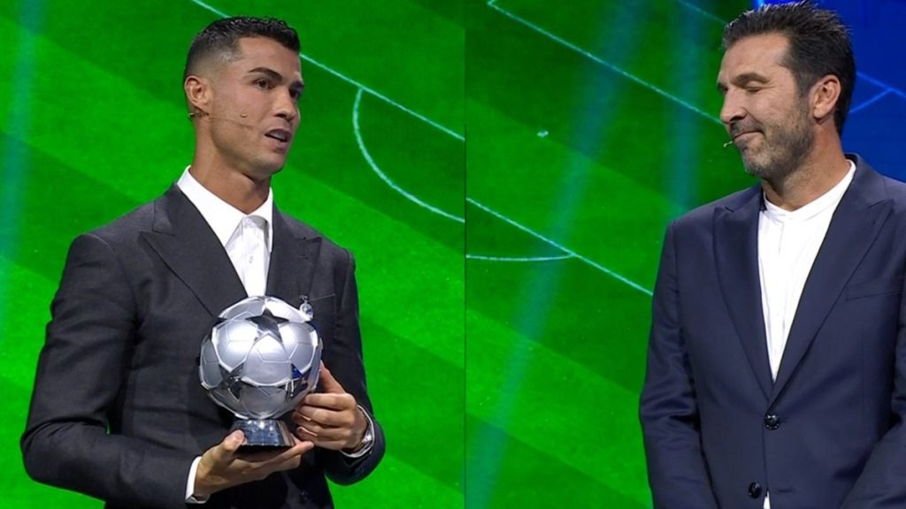 Cristiano Ronaldo e Buffon PREMIATI dall'UEFA a Montecarlo: i due ex ...