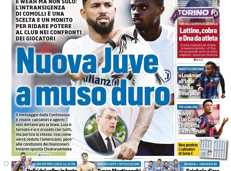 Rassegna stampa Juve: prime pagine quotidiani - 29 luglio